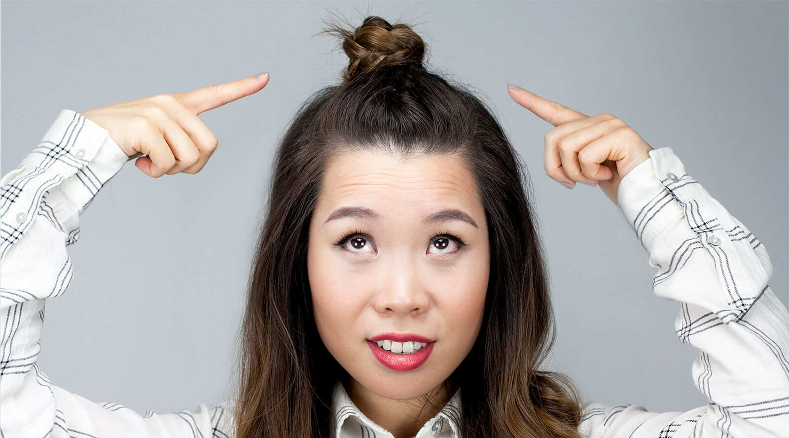 French Braided Half-up Topknot - RevealMyStyle